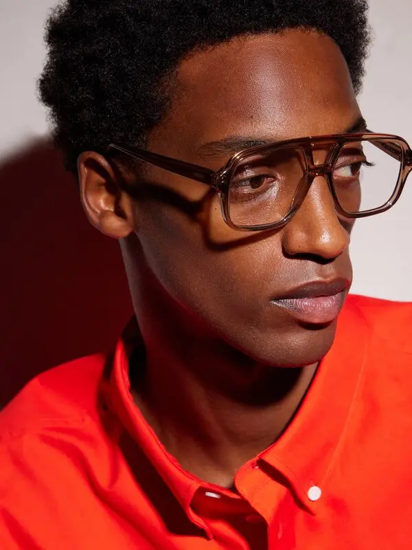 Loewe Slim Rectangular Aviator-style Acetate Glasses