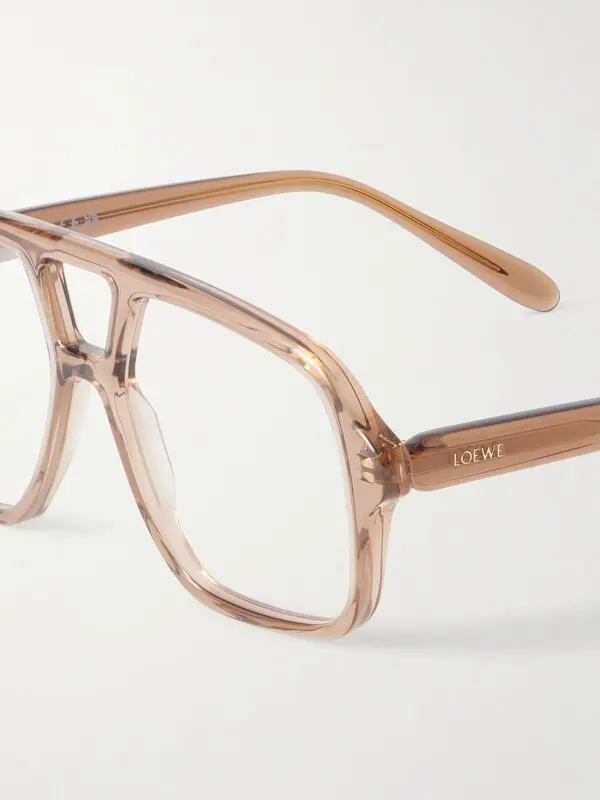Loewe Slim Rectangular Aviator-style Acetate Glasses