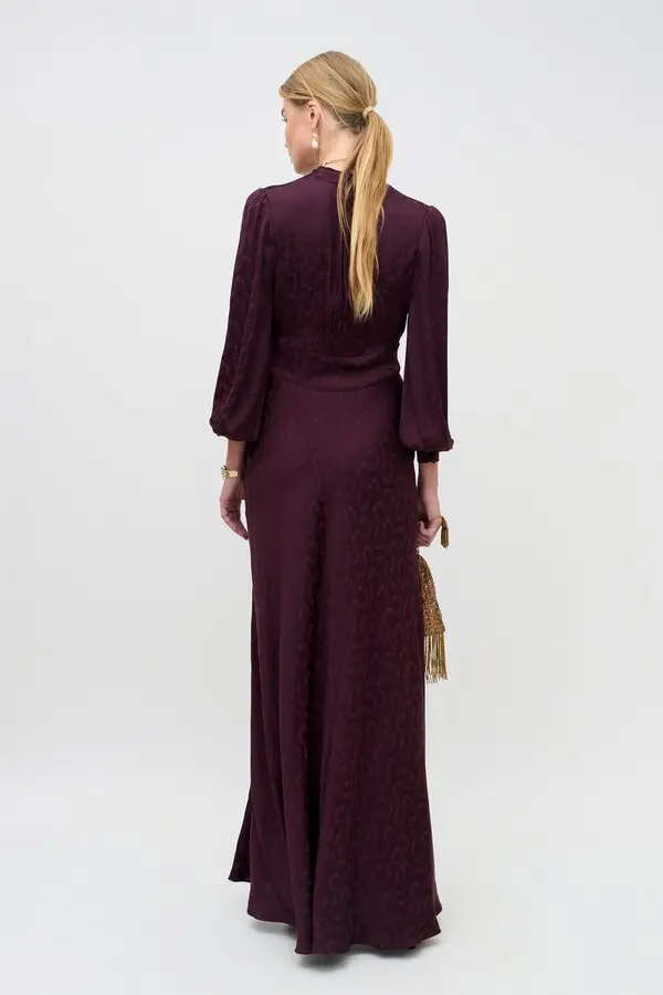 Rixo Emory Floral Trail Jacquard Wine Regular