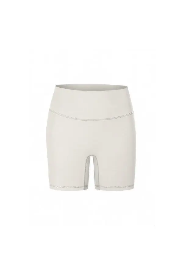 GOD SAVE QUEENS Second Skin Studio Biker Shorts Ivory - White