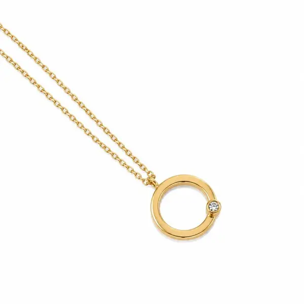 CIER Diamond Circle Necklace Pendant