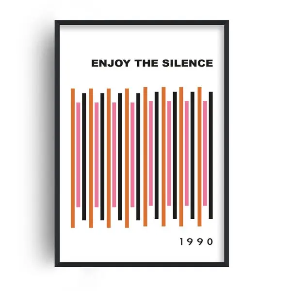 FANCLUB Enjoy The Silence Bedroom Abstract Art Print A2