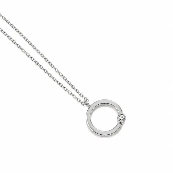 CIER Diamond Circle Necklace Pendant