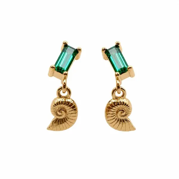 CIER Nautilus Stud Earrings - Gold