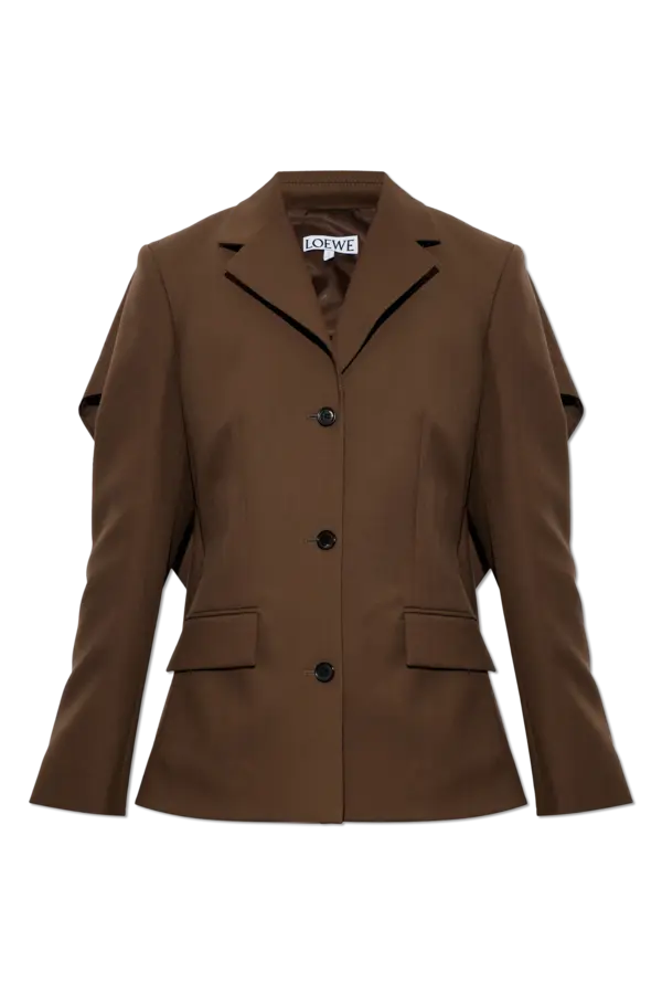 Loewe Wool Blazer With Decorative Back