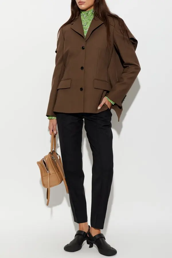 Loewe Wool Blazer With Decorative Back