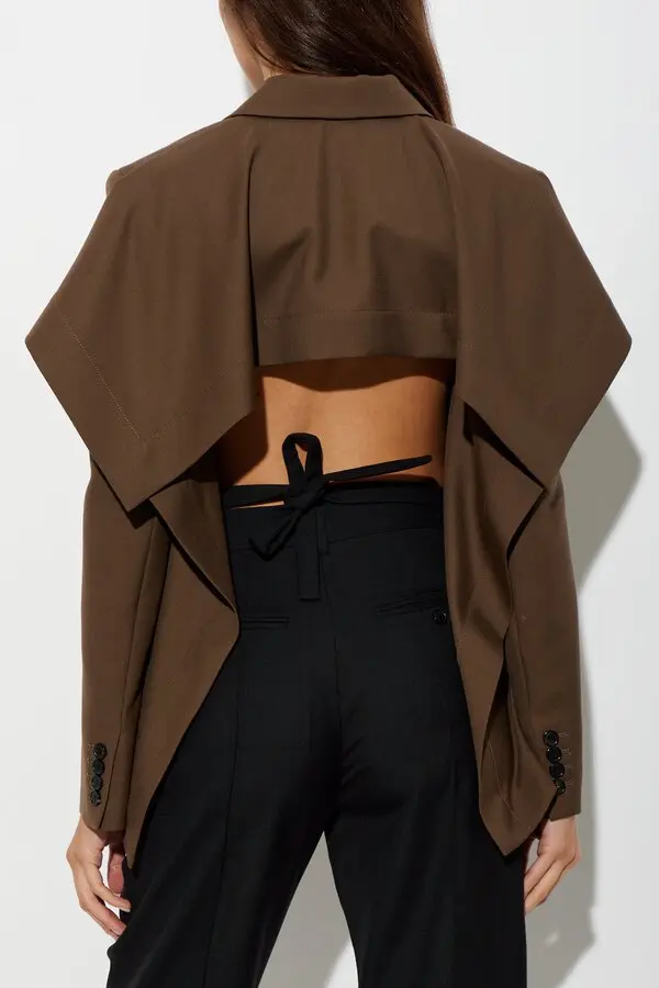 Loewe Wool Blazer With Decorative Back