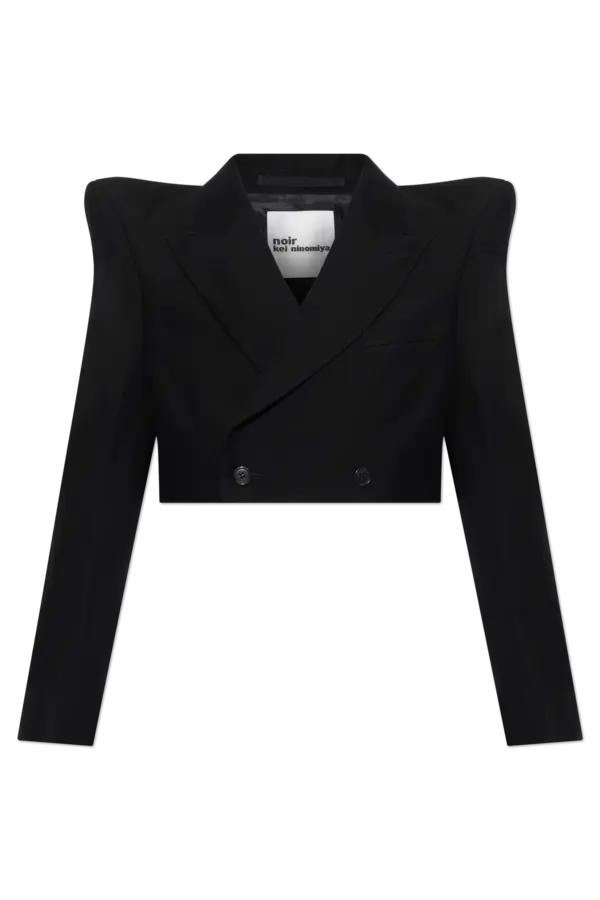 Comme Des Garçons Wool Double-breasted Blazer - Black
