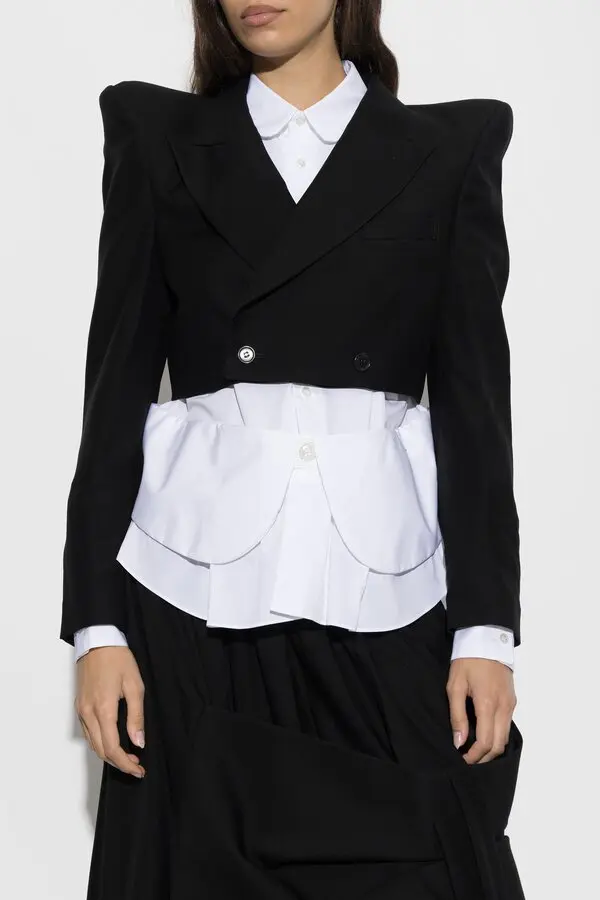 Comme Des Garçons Wool Double-breasted Blazer