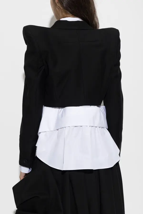 Comme Des Garçons Wool Double-breasted Blazer