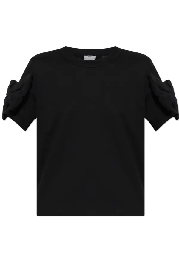 Comme Des Garçons T-shirt With Decorative Appliqués - Black