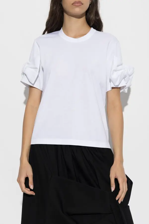 Comme Des Garçons T-shirt With Decorative Appliqués - White