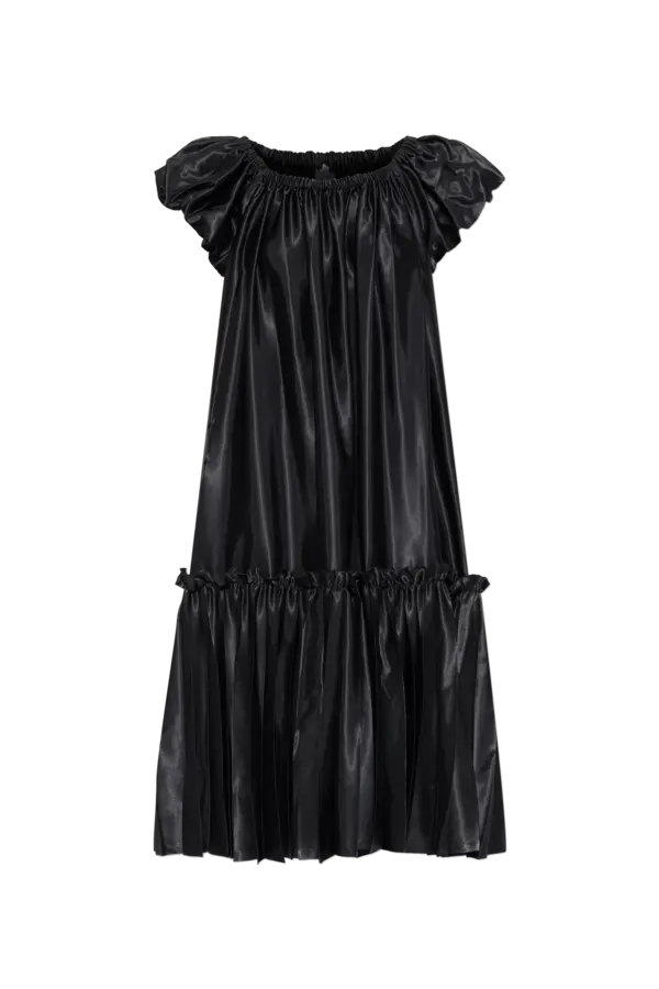 Comme Des Garçons Dress With Puff Sleeves - Black