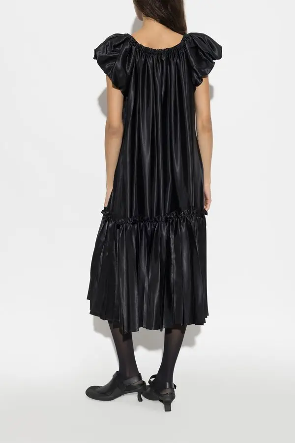 Comme Des Garçons Dress With Puff Sleeves - Black