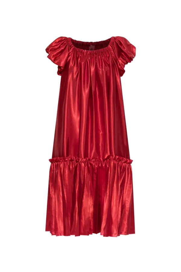 Comme Des Garçons Dress With Puff Sleeves - Red