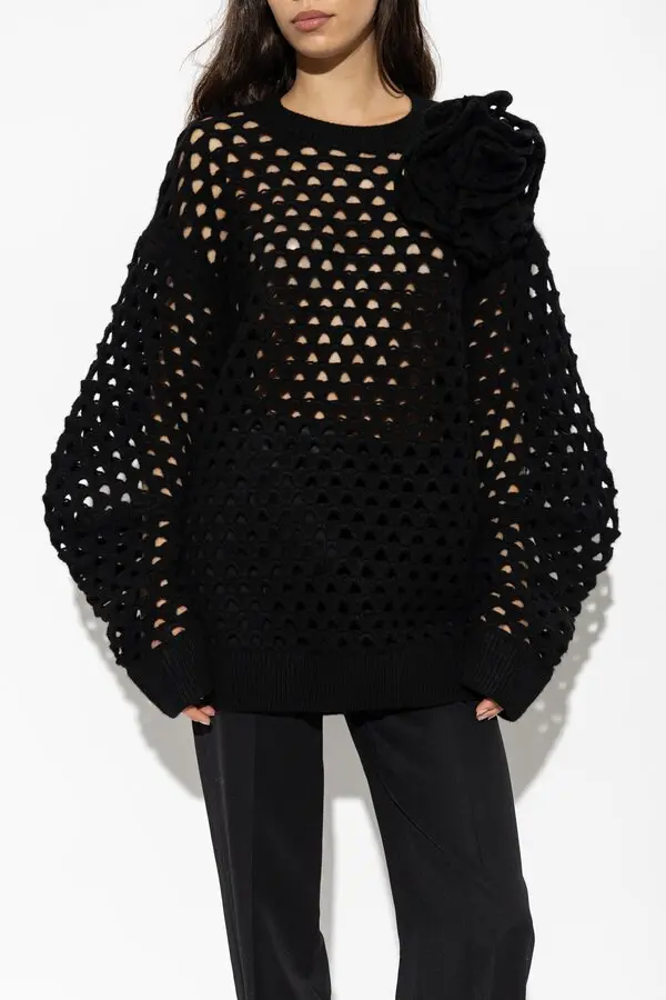 Blumarine Woolen Openwork Sweater