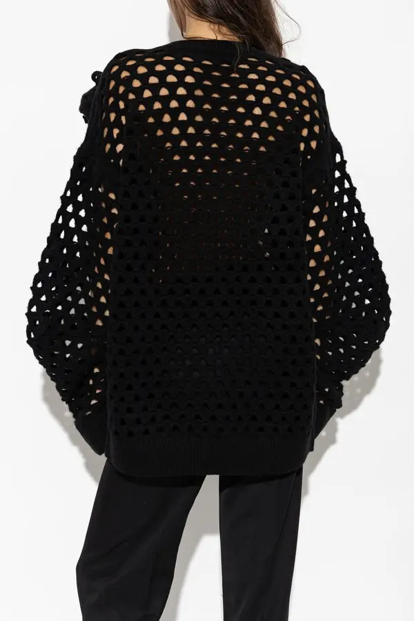 Blumarine Woolen Openwork Sweater