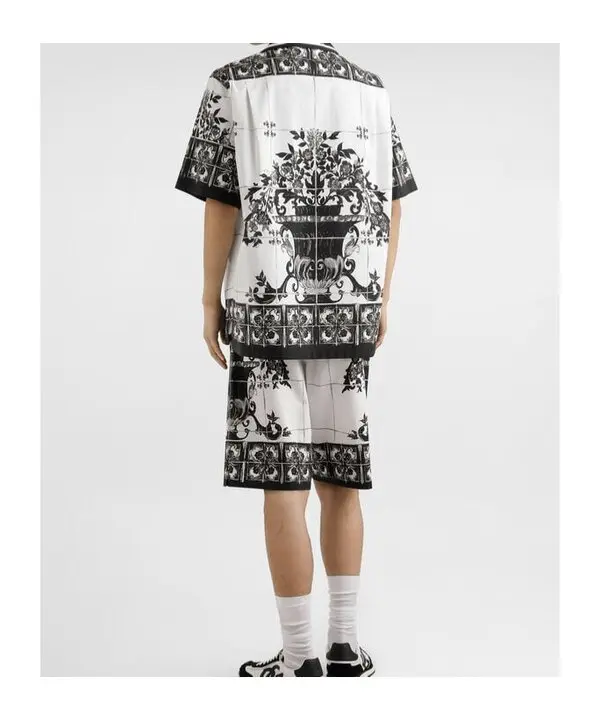 Dolce & Gabbana Dolce Gabbana Majolica-printed Poplin Hawaii Shirt