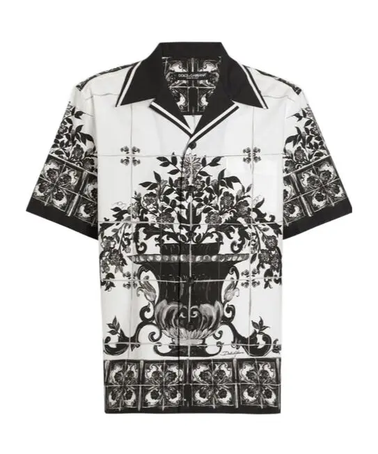 Dolce & Gabbana Dolce Gabbana Majolica-printed Poplin Hawaii Shirt - Multicolor