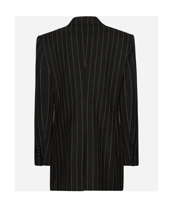 Dolce & Gabbana Pinstripe Padded-shoulder Blazer