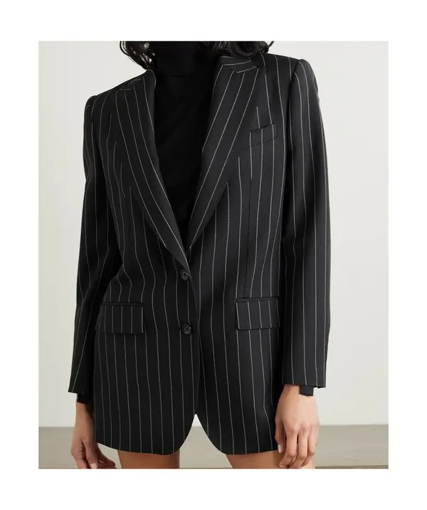 Dolce & Gabbana Pinstripe Padded-shoulder Blazer