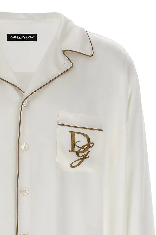 Dolce & Gabbana Dolce Gabbana Logo Embroidered Vanity Shirt
