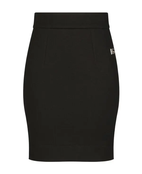 Dolce & Gabbana Logo-plaque High-waisted Miniskirt