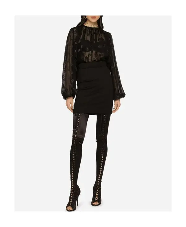 Dolce & Gabbana Logo-plaque High-waisted Miniskirt