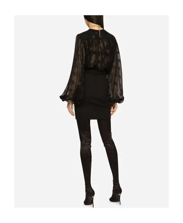 Dolce & Gabbana Logo-plaque High-waisted Miniskirt