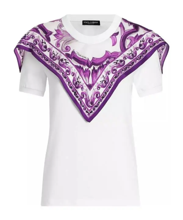 Dolce & Gabbana Dolce Gabbana Scarf Detailed T-shirt