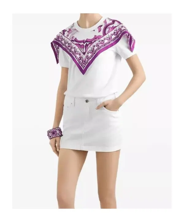 Dolce & Gabbana Dolce Gabbana Scarf Detailed T-shirt