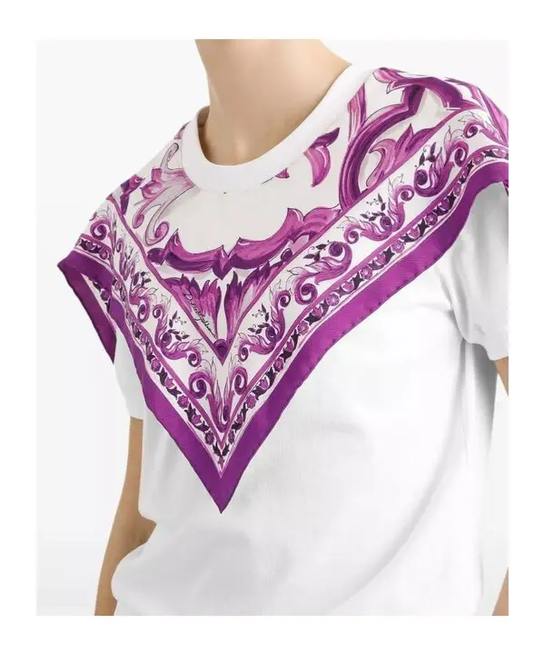 Dolce & Gabbana Dolce Gabbana Scarf Detailed T-shirt