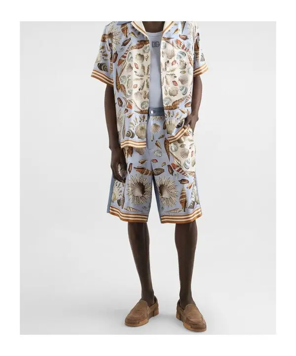 Dolce & Gabbana Cotton-silk Bermuda Shorts
