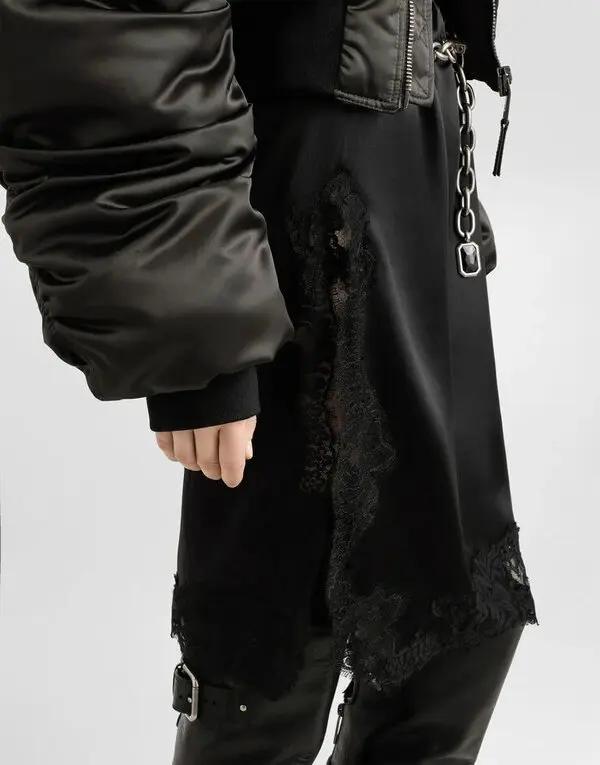 Dolce & Gabbana Dolce Gabbana A-line Satin Midi Skirt