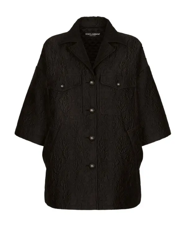 Dolce & Gabbana Floral-jacquard 3/4 Sleeves Jacket
