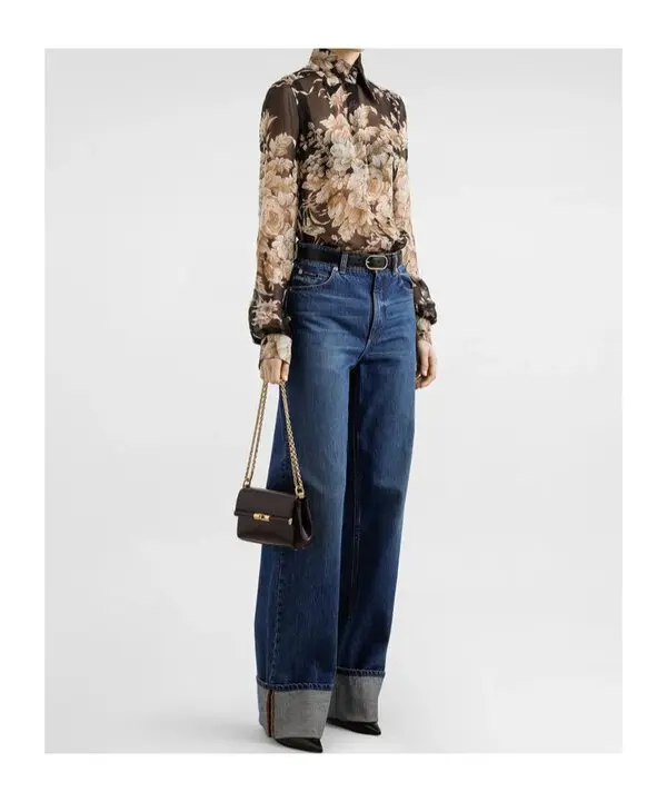 Dolce & Gabbana Dolce Gabbana Rose Printed Chiffon Shirt