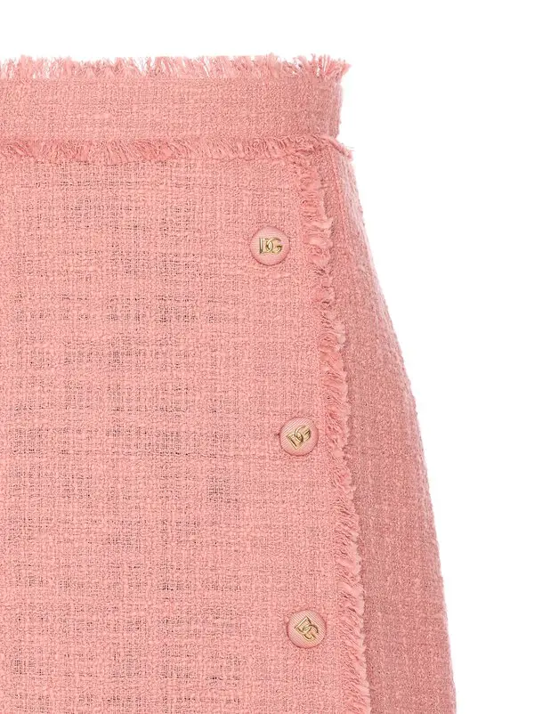 Dolce & Gabbana Dolce Gabbana Frayed Edge Mini Skirt