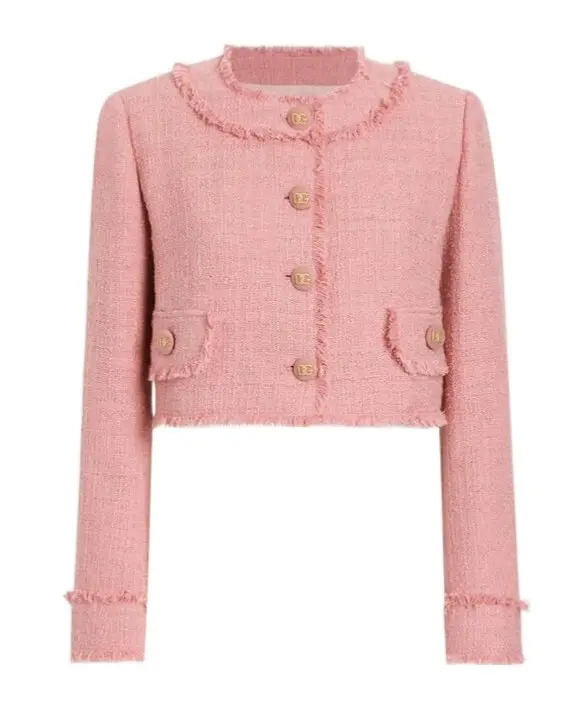 Dolce & Gabbana Dolce Gabbana Cropped Raschel Tweed Jacket