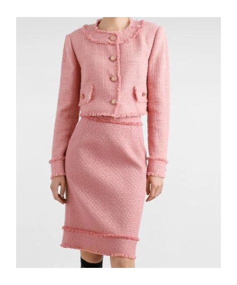 Dolce & Gabbana Dolce Gabbana Cropped Raschel Tweed Jacket