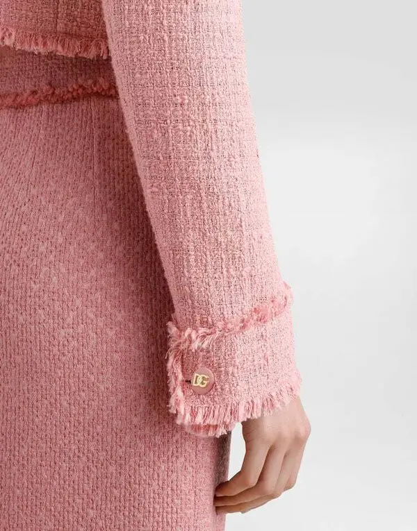 Dolce & Gabbana Dolce Gabbana Cropped Raschel Tweed Jacket