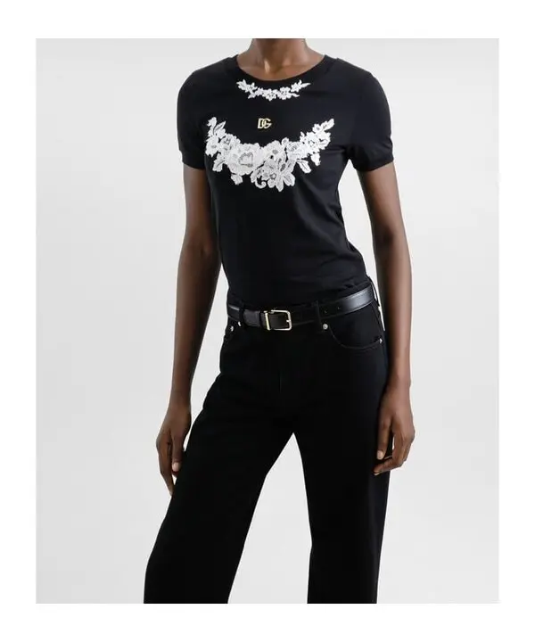 Dolce & Gabbana Lace-detailed T-shirt