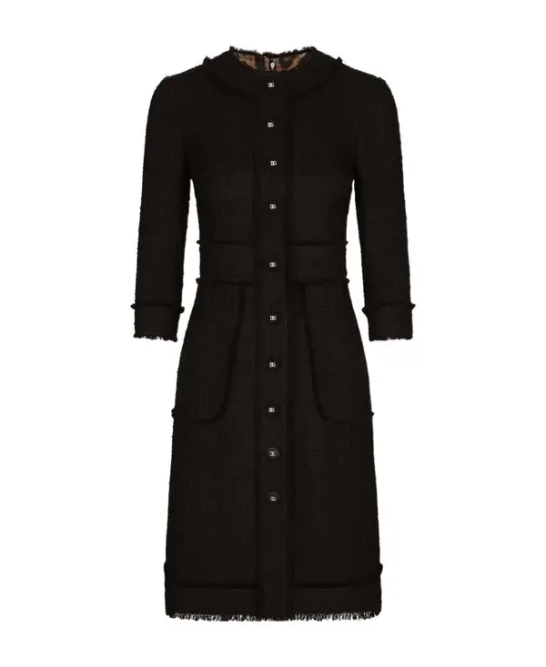 Dolce & Gabbana Dolce Gabbana Raschel Tweed Midi Dress