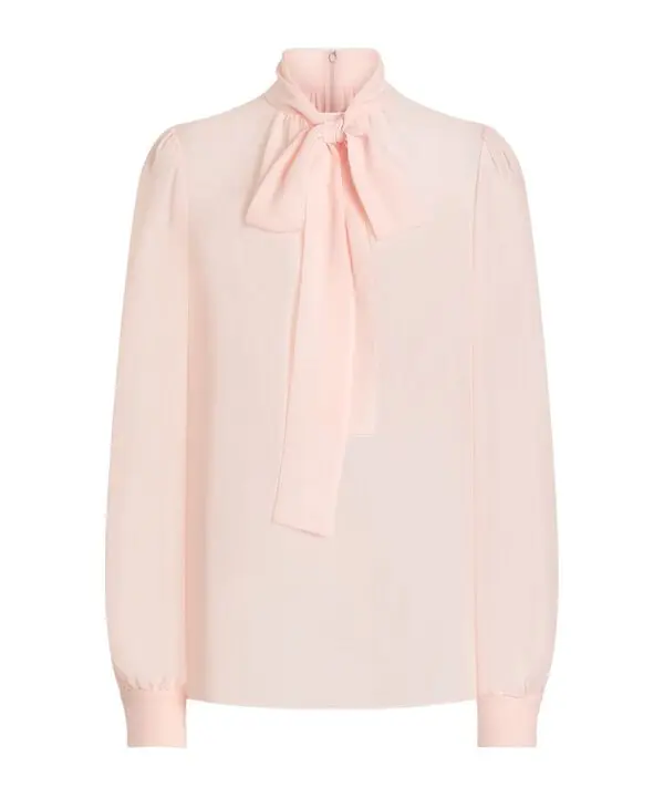 Dolce & Gabbana Bow-tie High-neck Blouse