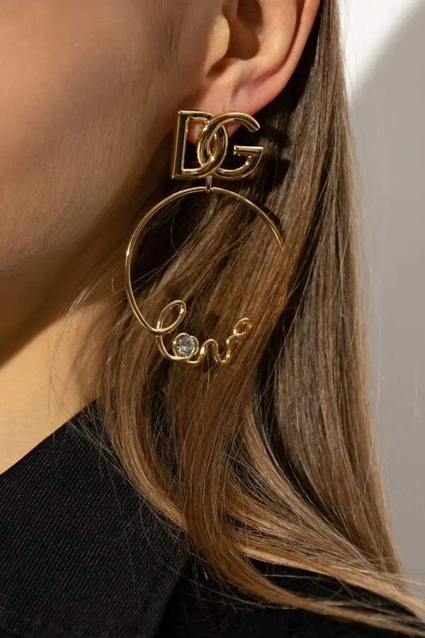 Dolce & Gabbana Love Logo-detail Earrings