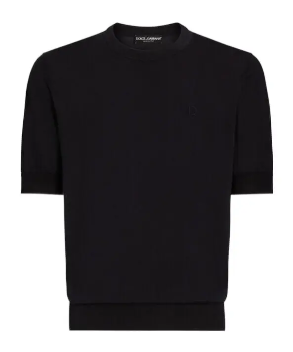 Dolce & Gabbana Logo-embroidered T-shirt - Blue