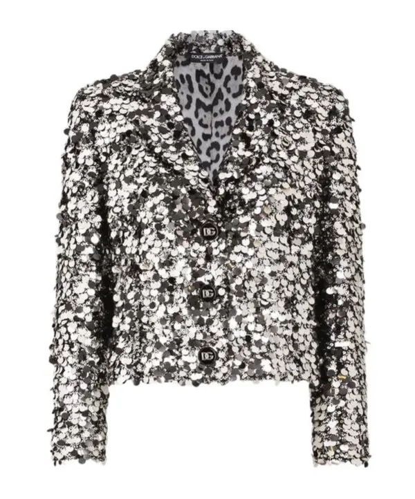 Dolce & Gabbana Dolce Gabbana Single-breasted Sequin Embellished Blazer