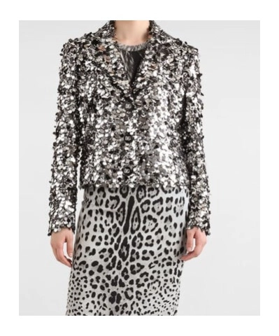 Dolce & Gabbana Dolce Gabbana Single-breasted Sequin Embellished Blazer