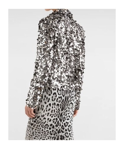 Dolce & Gabbana Dolce Gabbana Single-breasted Sequin Embellished Blazer