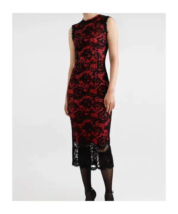 Dolce & Gabbana Floral-lace Midi Dress