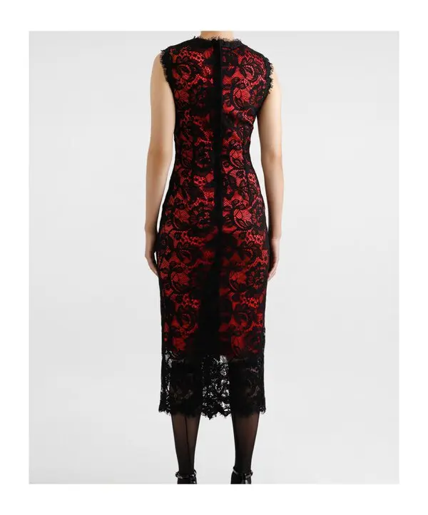 Dolce & Gabbana Floral-lace Midi Dress